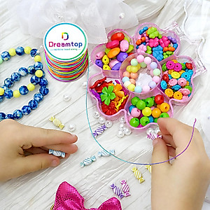 Dreamtop 1mm Stretchy Bracelet String, 100 Meters Rainbow Bead String Elastic String for Bracelet, Pony Bead String Elastic Cord for Jewelry Bracelet Making, Necklace String and Crafts, 109 Yard