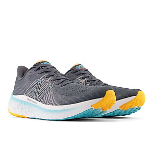 New Balance Men's Fresh Foam X Vongo V5 Running Shoe, Graphite/Summer Aqua/Hot Marigold, 10