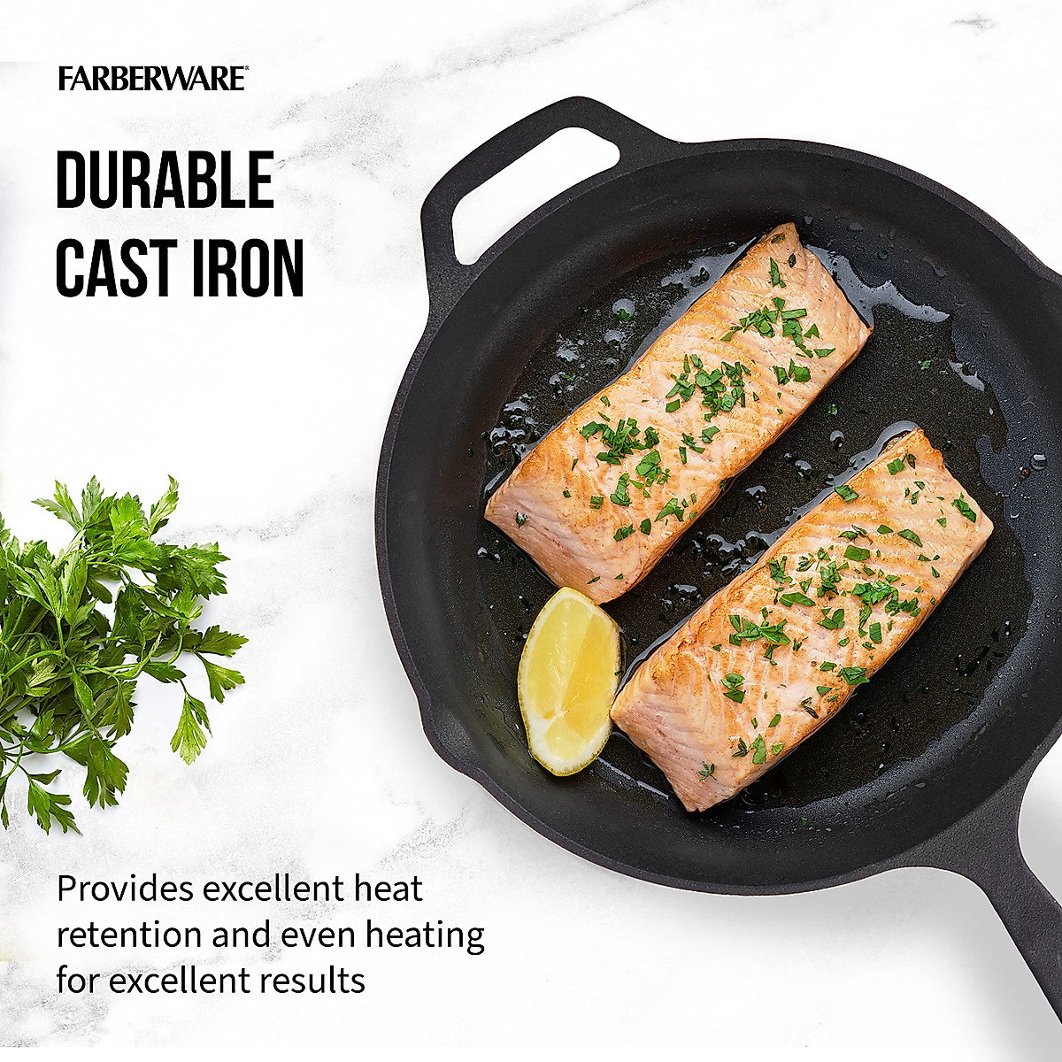 Hoan 5275954 Barbeque Cast Iron Skillet, Black