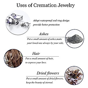 Butterfly Cremation Necklace for Ashes Memorial Keepsake for Beloved's Ashes Cremation Jewelry for Ashes Urn Pendants for Human Ashes Adult (Purple)