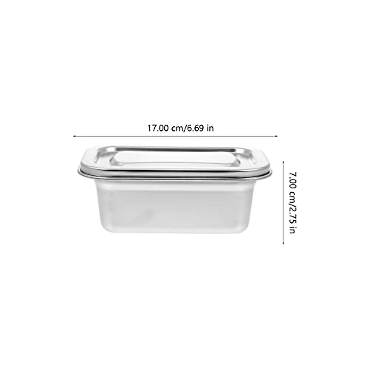 UPKOCH 1 Pc Ice Cream Container Stainless Steel Keeper with Lid Reusable Storage Tubs Refrigerator Storage for Sorbet Frozen Yogurt