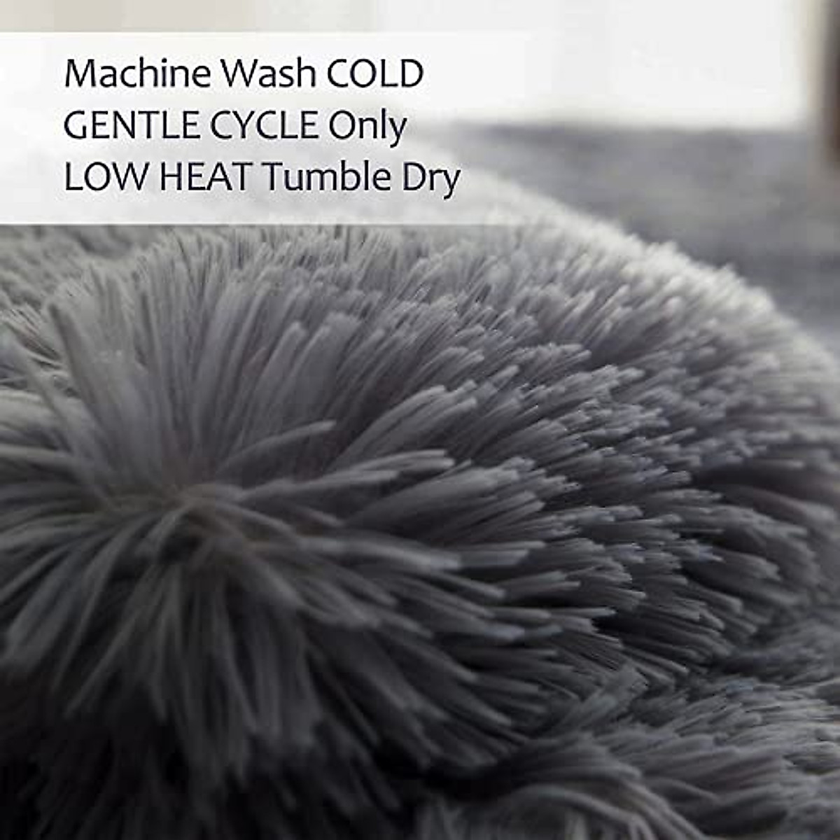 Plushii 3 Piece Fluffy Comforter Set Queen, Luxury Super Soft with Zipper Closure, Truly Velvet Duvet Cover Queen with 1 Faux Fur Comforter Cover & 2 Faux Fur Pillow Shams, Dark Grey