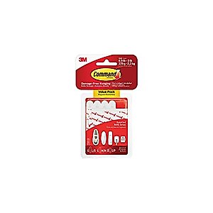 3M Command Assorted Foam Mounting Strips 3-3/8 in. L 12 pk