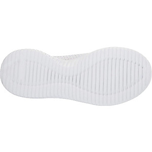 Skechers womens Ultra Flex Salutations Sneaker, White/Silver, 7.5 US