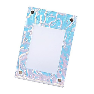 Photo Frame, Personalized Acrylic Simple Cleaning Sturdy Tabletop Photo Frame for Movie Ticket (Dazzling Color (Stone Head Pattern))