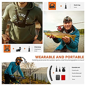 XDaowerrs Upgraded 50 in 1 Action Camera Accessories Kit for GoPro Hero11 10 9 8 7 6 5 4/GoPro Max/GoPro Fusion, Insta360, DJI Osmo Action1/2,Xiaomi Yi, APEMAN, AKASO Campark Action Camera and More