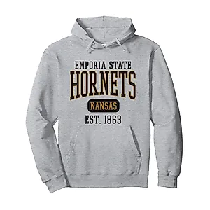 Emporia State University ESU Hornets Est Date Pullover Hoodie