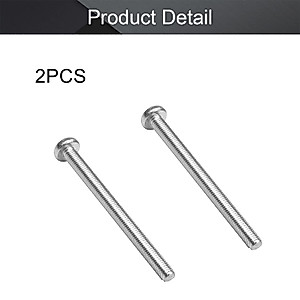 MroMax M8-1.25x100mm Pan Head Screws Phillips Cross Drive Bolts TV Hanging Machine Screws Flat Screen TV Wall Mounts Screws Extra Long 304 Stainless Steel Decent Screws Install Panels Repair 2PCS