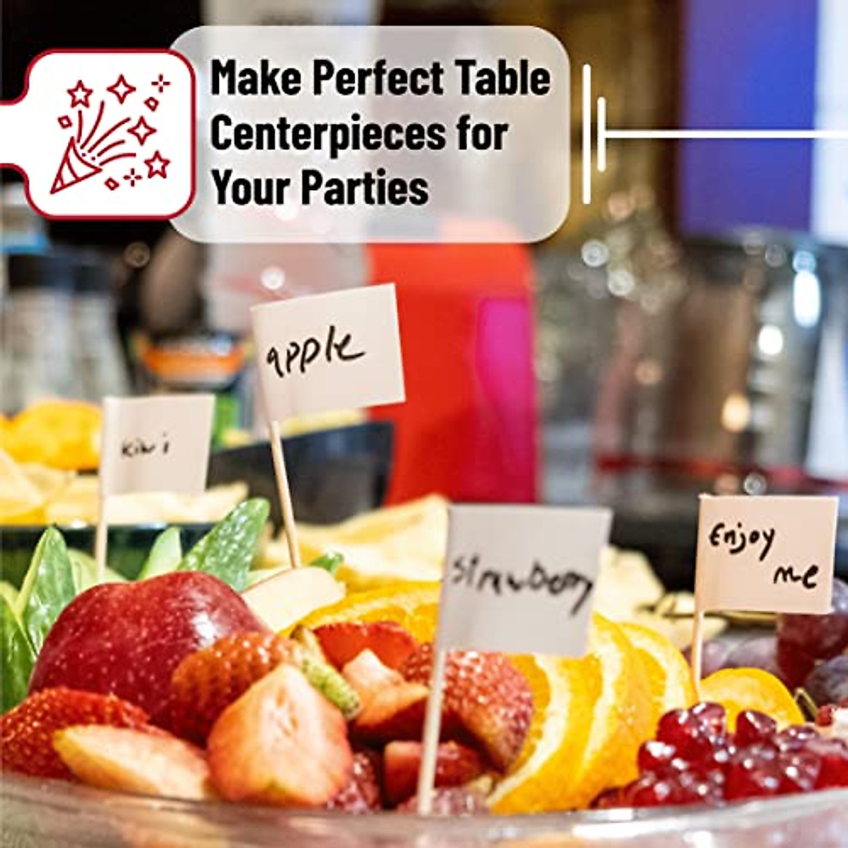 Mr. Pen- Blank Toothpick Flags, White, 100 Pcs, Cheese Markers, Cheese Labels for Charcuterie Board, Charcuterie Labels, Cheese Board Labels, Charcuterie Board Labels, Buffet Labels, Flag Toothpicks