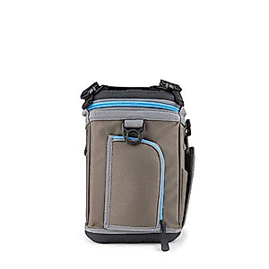 Grizzly Drifter 12+ | 12 qt Flip-top Soft Cooler Bag | Ice Chest for Beach Boat Camping Car Fishing Golf Hiking Hunting Lunch Picnic | Lightweight Portable Insulated Waterproof | Moss/Gray/Cyan