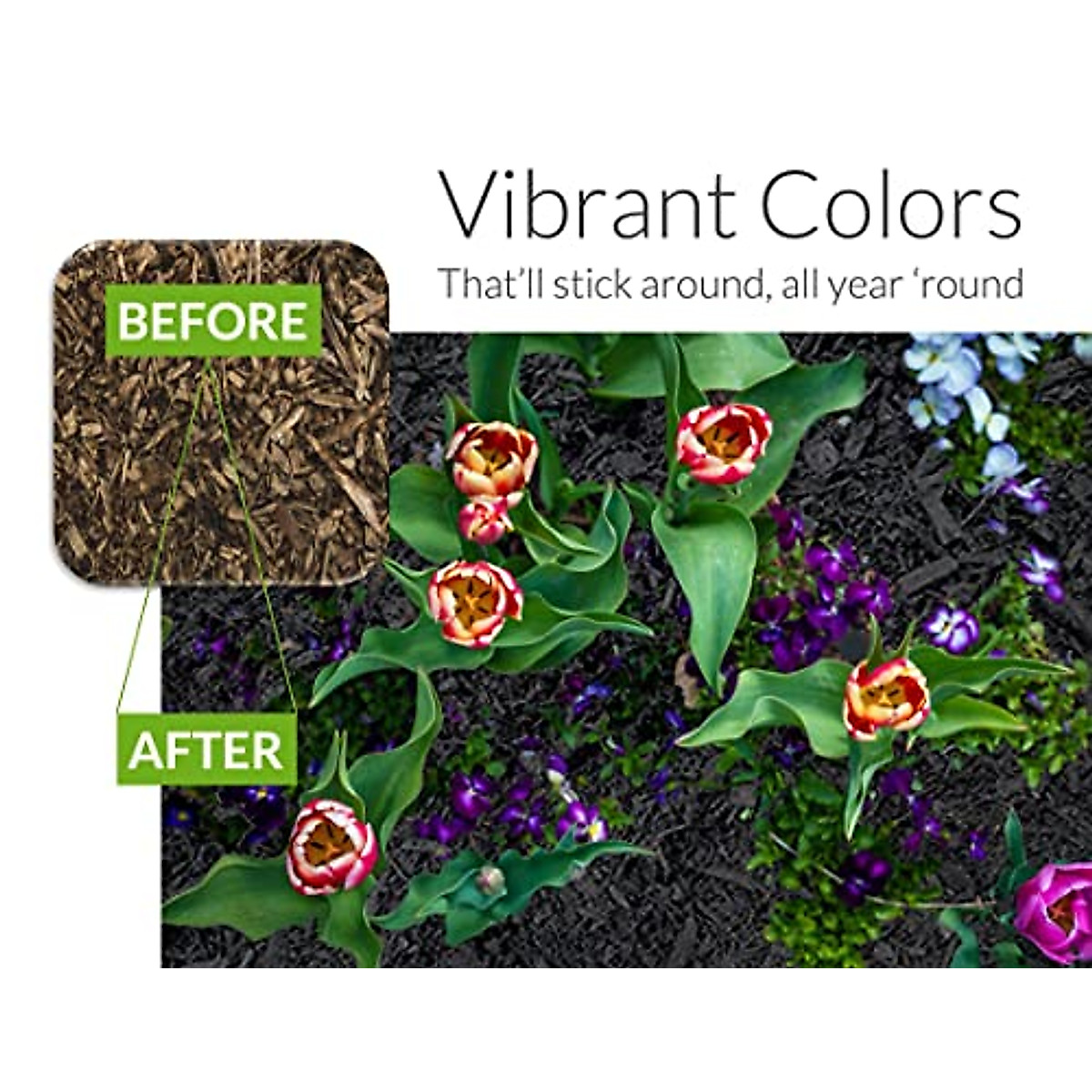 Peach Country Midnight Black Mulch Dye Color Concentrate - 2,800 Sq. Ft. - Brighten Up Your Old Mulch Beds Easily with Our Premium Mulch Dye (1 Quart, Black)