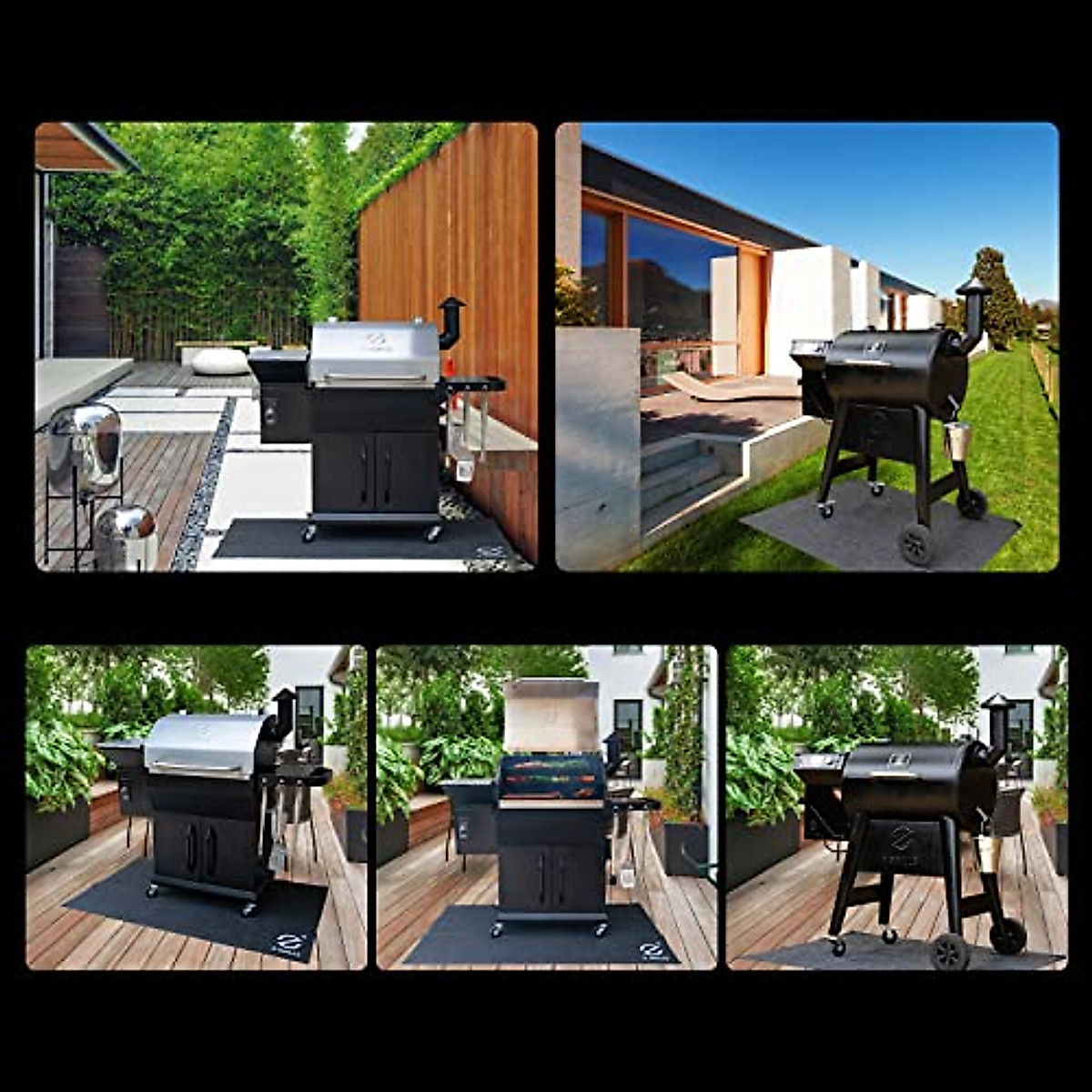 Z GRILLS 48 ×36 Inch Under Grill Mat, Fireproof Grill Pads for Outdoor, Durable Deck and Patio Protective Mats