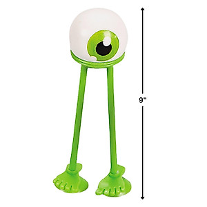 Fun Express Eyeballs with Suction Feet Bright Vinyl Bendable Toys for Halloween - Toys - Character Toys - Bendables - Halloween - 24 Pieces