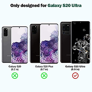 EGV 5Pack 2pcs Flexible TPU Screen Protector + 3pcs Tempered Glass Camera Lens Protector Compatible for Samsung Galaxy S20 Ultra 6.9-inch,Positioning Tool, Support Fingerprint, Bubble Free