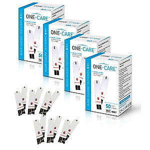 ONE-CARE 200 count Blood Glucose Test Strips, Precision Sugar Measurement for Diabetics, Monitor Your Diabetes (4 boxes of 50 each)