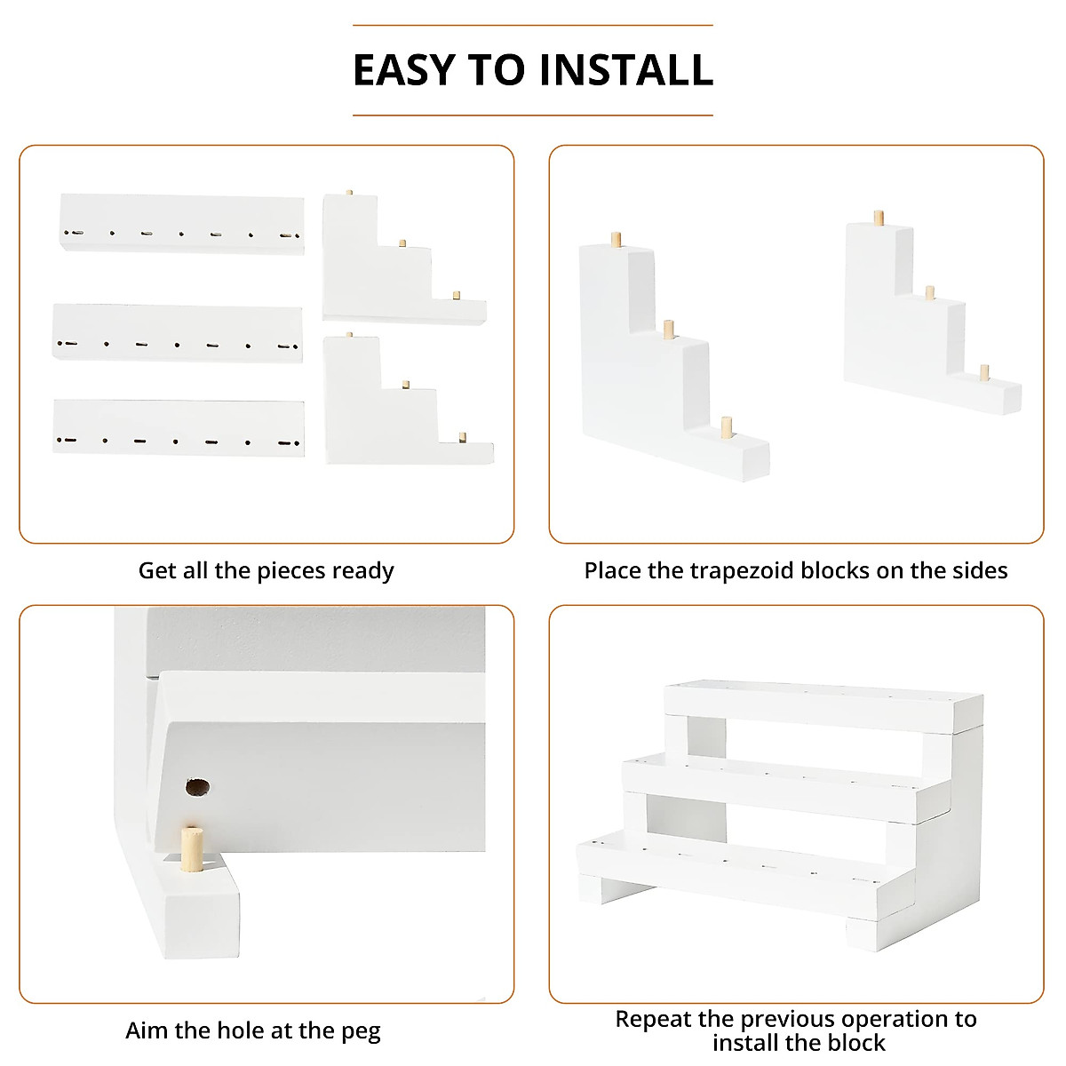Wood Cakesicle Stand Display - Cake Pop Stand Display Riser - 3 Tier Wood Lollipop Holder, for Dessert Table of Wedding Shower Birthday Parties
