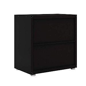 itbe for Home Ready-to-Assemble One Drawer Steel Cabinet with 2 Doors (Black)
