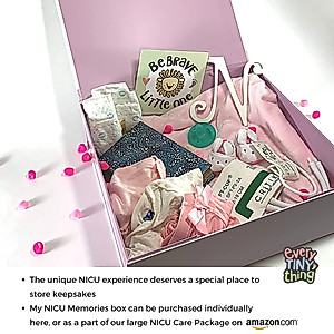 "My NICU Memories" Keepsake Box - Magnet Closure Box for Storing NICU Memorabilia (White, Large)