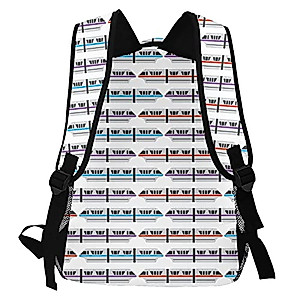 Monorail Train Print Backpack For School Lightweight Casual Daypack Travel Laptop Backpack Gifts For Men Women