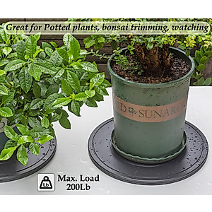 Famgee 16 Inch Lazy Susan Turntable Heavy Duty Rotating Swivel Stand Lazy Susan with Steel Ball Bearings for Flat Panel Monitors, Computer, TV, Speakers, Bonsai, Statue, Cabinet Organizer