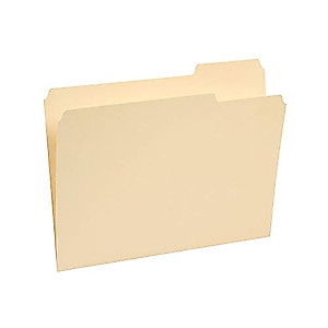 Staples 246850 100% Recycled Manila File Folders Letter 3-Tab 100/Box (246850)