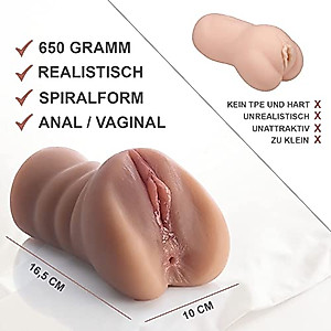 Masculine Toy, Real Vaginal Tight Hole, Two Channels with Suction, Portable Pocket cat Adult Sex Toy, Convenient for Cleaning Skin Color