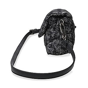 Steve Madden Womens Toy-d Steve Madden TOY D Denim Crossbody Bag, Black, One Size US