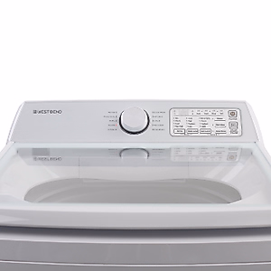 West Bend WB440TLWVW Top-Load Compact Washing Machine, Cu. Ft, 10 Automatic Cycles, Adjustable Water Levels, Temperatures, and Soil Settings, Durable Stainless Steel Drum, 4.4, White, 3.7-Cu.Ft