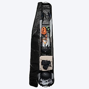 Db Journey Snow Roller Bag - Ski Bag with Wheels, Adjustable Length Ski Travel Bag, Fits 2 Pairs of Skis, Compressible, Hook Up System Compatible, Certified B Corp, 70L - Black Out