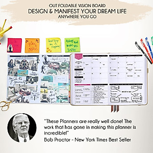 Life Planner - Undated Deluxe Weekly, Monthly Planner, a 12 Month Journey to Increase Productivity & Happiness, Life Organizer, Gratitude Journal, Law of Attraction Planner - Start Anytime
