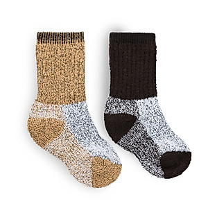 Debra Weitzner Kids Thermal Socks for Boys Girls Warm Winter Boot Socks 2 Pack Insulated Socks