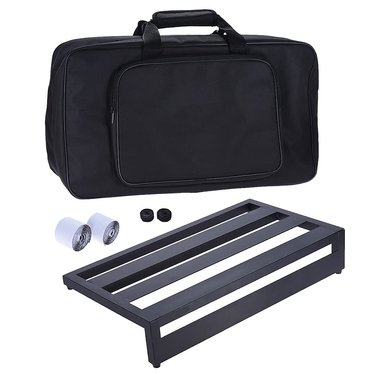 SIMBAE Aluminum Alloy Pedal Board DB-3 Portable Guitar Effect Pedal Board Pedalboard Aluminum Alloy with Carrying Bag Pedals Mounting Tapes