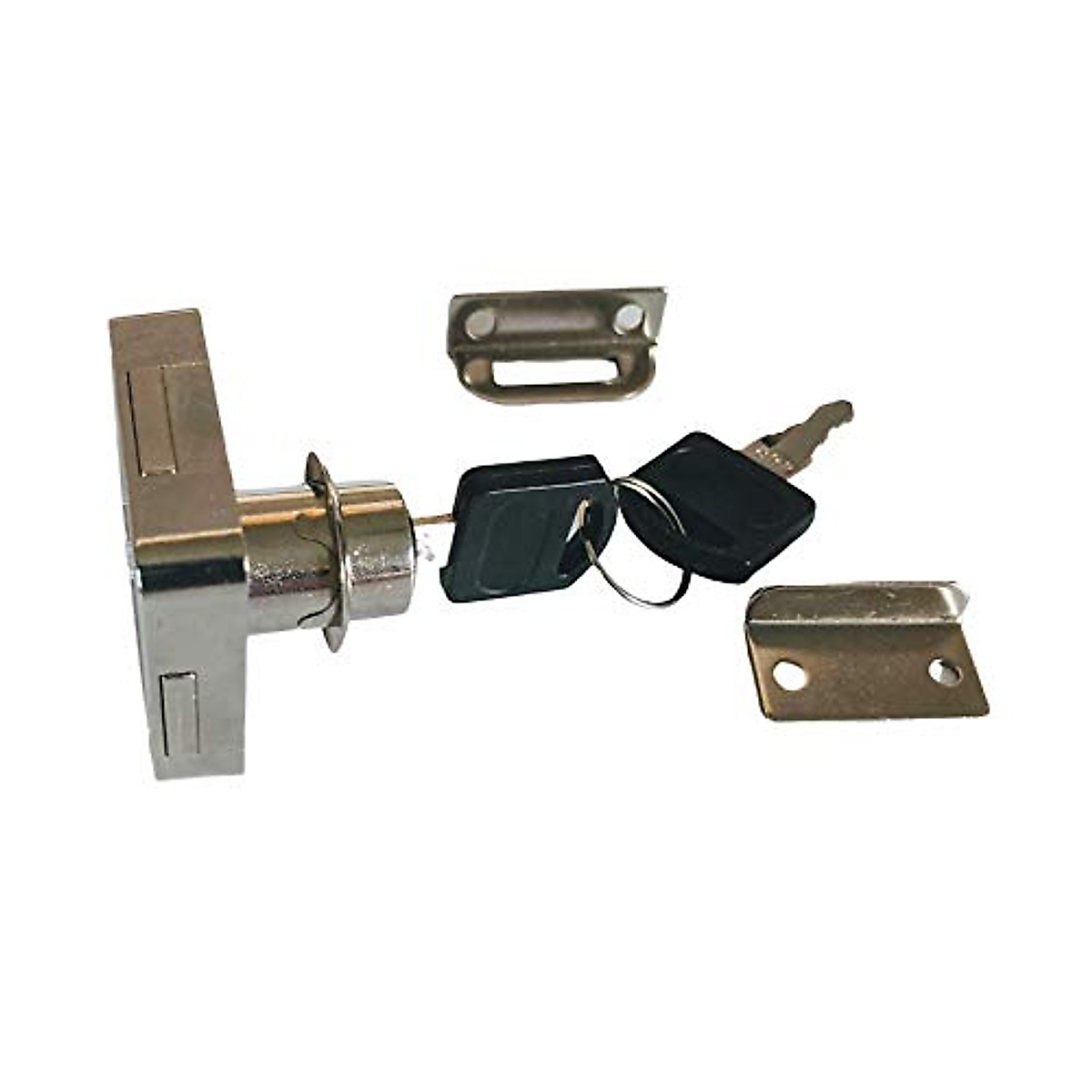 K-Rae Evolution Double Door Lock Safety Cabinet Locks with Keys - Kitchen Cabinet Locks for Adults Cupboard Storage Lock Easy to Install Hardware Included 2 Color Options (Keyed Differently)