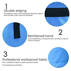 YUMQUA Collapsible Bucket 5 Gallon(20L), Multifunctional Portable Folding Bucket Water Container Wash Basin for Camping Fishing Hiking Traveling Outdoor Survival Gardening Car Washing (Blue)