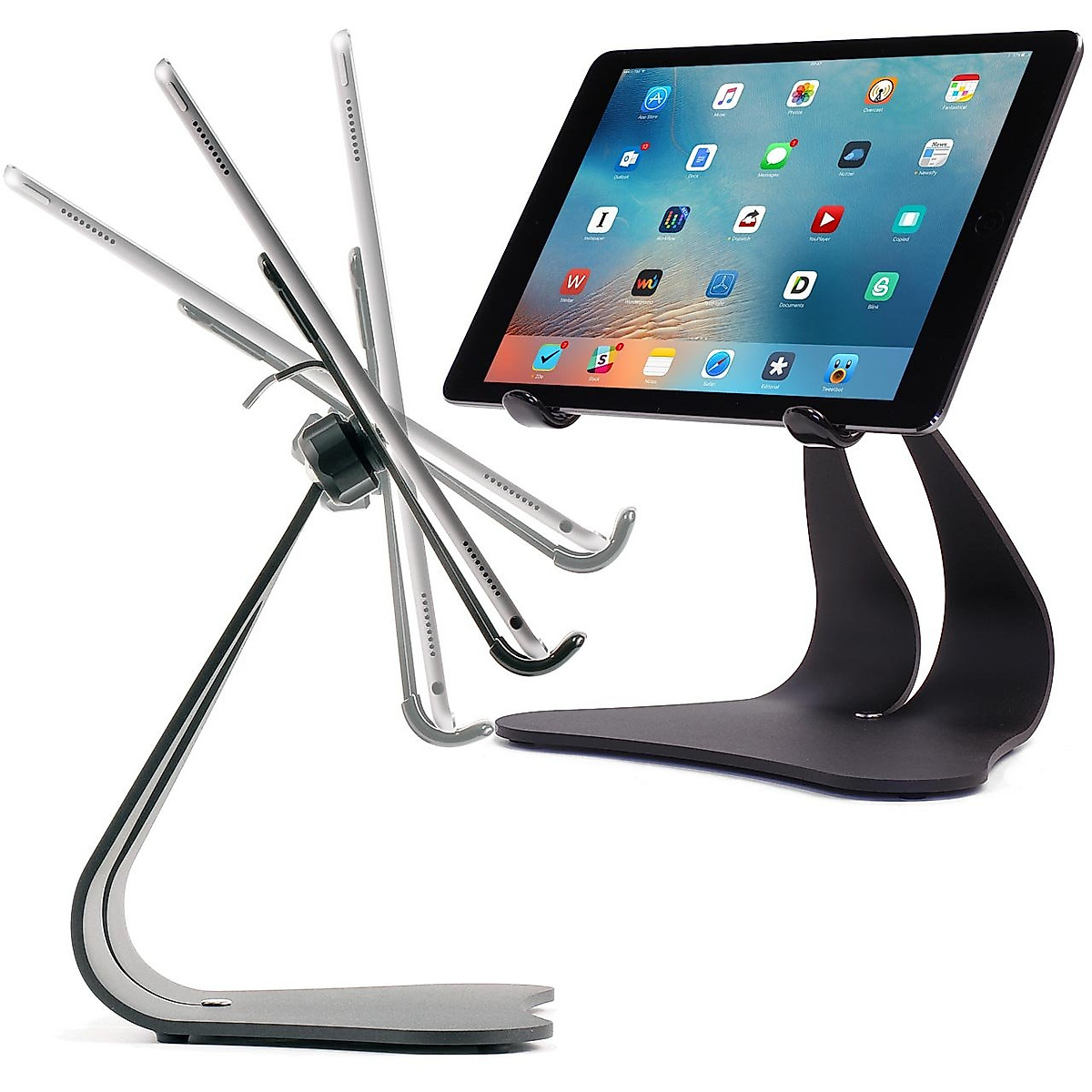 Thought Out Stabile PRO Pivoting iPad Stand - Black - Made in USA - Compatible with Apple iPad