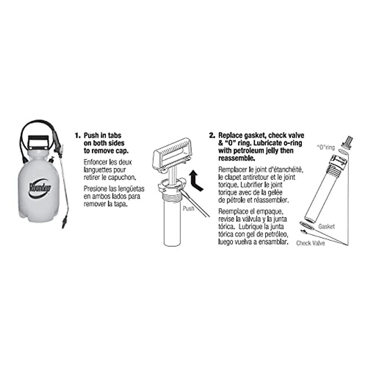 Roundup 181538 Lawn and Garden Sprayer Repair Kit with O-Rings, Gaskets, and Nozzle
