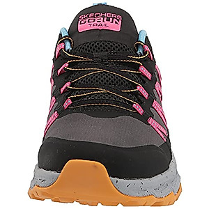 Skechers Women's GO Run Trail Altitude-River Sneaker, Black/Light Blue, 6