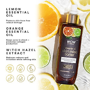 WOW Skin Science Vitamin C Mist Toner - Fight Aging, Facial Mist for Dull, Dry Skin - for All Skin Types - 200ml