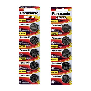 Panasonic CR2032 3V Lithium Battery 2PACK X (5PCS) =10 Single Use Batteries