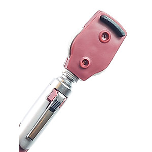 Premium Double Handle Otoscope Set -Otoscope/Great for School -Cynamed (BURGUNDY)