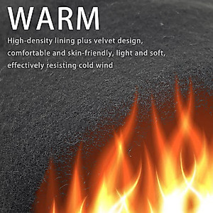 Harssidanzar Thermal Gloves Mens Lambskin Outdoor Leather Mittens Glove Thermolite Lined GM033,Black,Size XXL