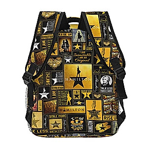 DUAHUAZAI Kid'S Backpack Hamilton-Drama School Bag For Teens Boys Women Laptop Daypack Traveling Lightweight Book Bags