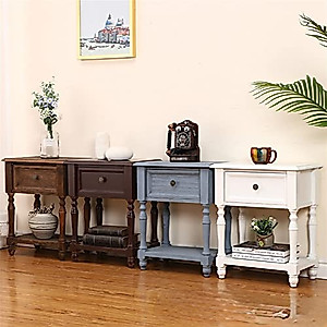 HIGOH Bedside Table Bedside Table with Drawer, Simple Living Room, Sofa, Bedside Table (Color : 3)