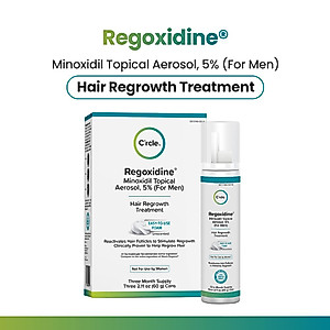 C’rcle Men's Minoxidil 5% Foam - 6 Month Supply - Helps Restore Vertex Hair Loss & Thinning Hair - Extra Strength Supports Hair Regrowth for Men, Unscented Hair Loss Treatments for Men