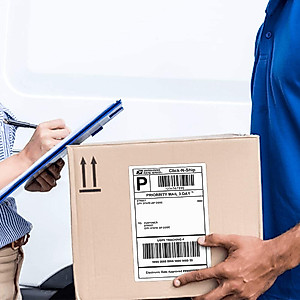 L LIKED 4"x 6" Direct Thermal Labels White Perforated Shipping Labels, 250 Labels per Roll, 4 Rolls - Compatible with Direct Thermal Printers