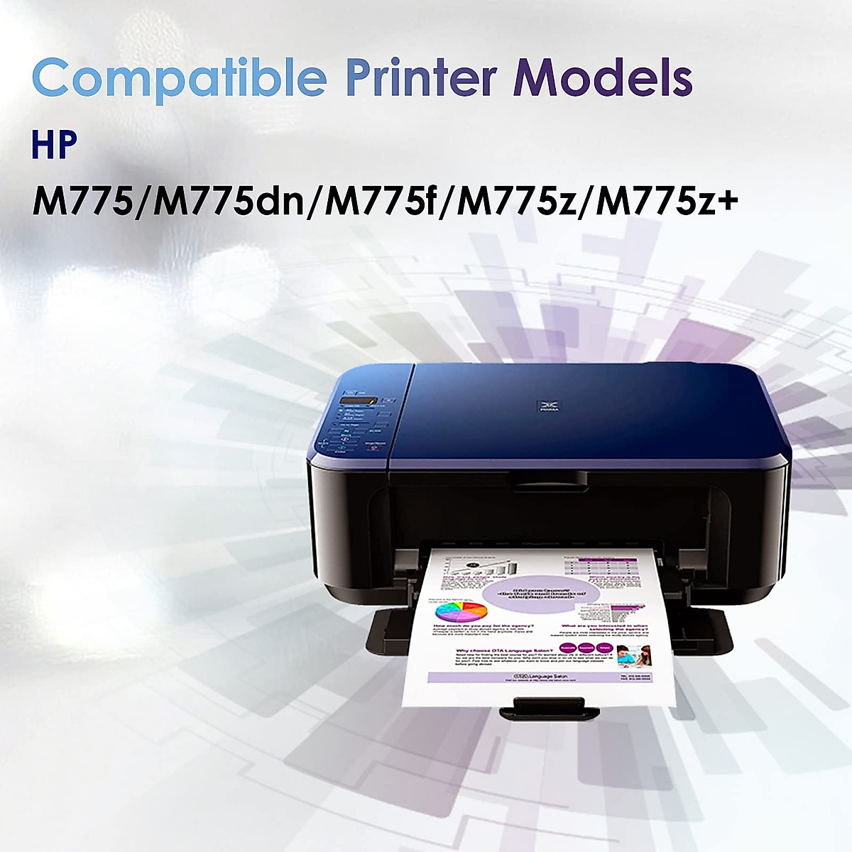 CULater 651A Remanufactured Toner Cartridge Replacement for CE340A Black Toner Cartridges for HP M775 M775dn M775f M775z M775z Printers (1 Black)