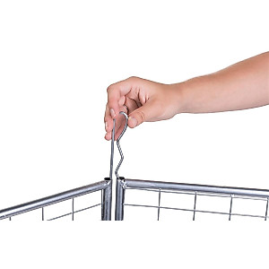 Displays2go Gridwall Booth Display, Iron Construction – Silver Finish (AD9PNL)