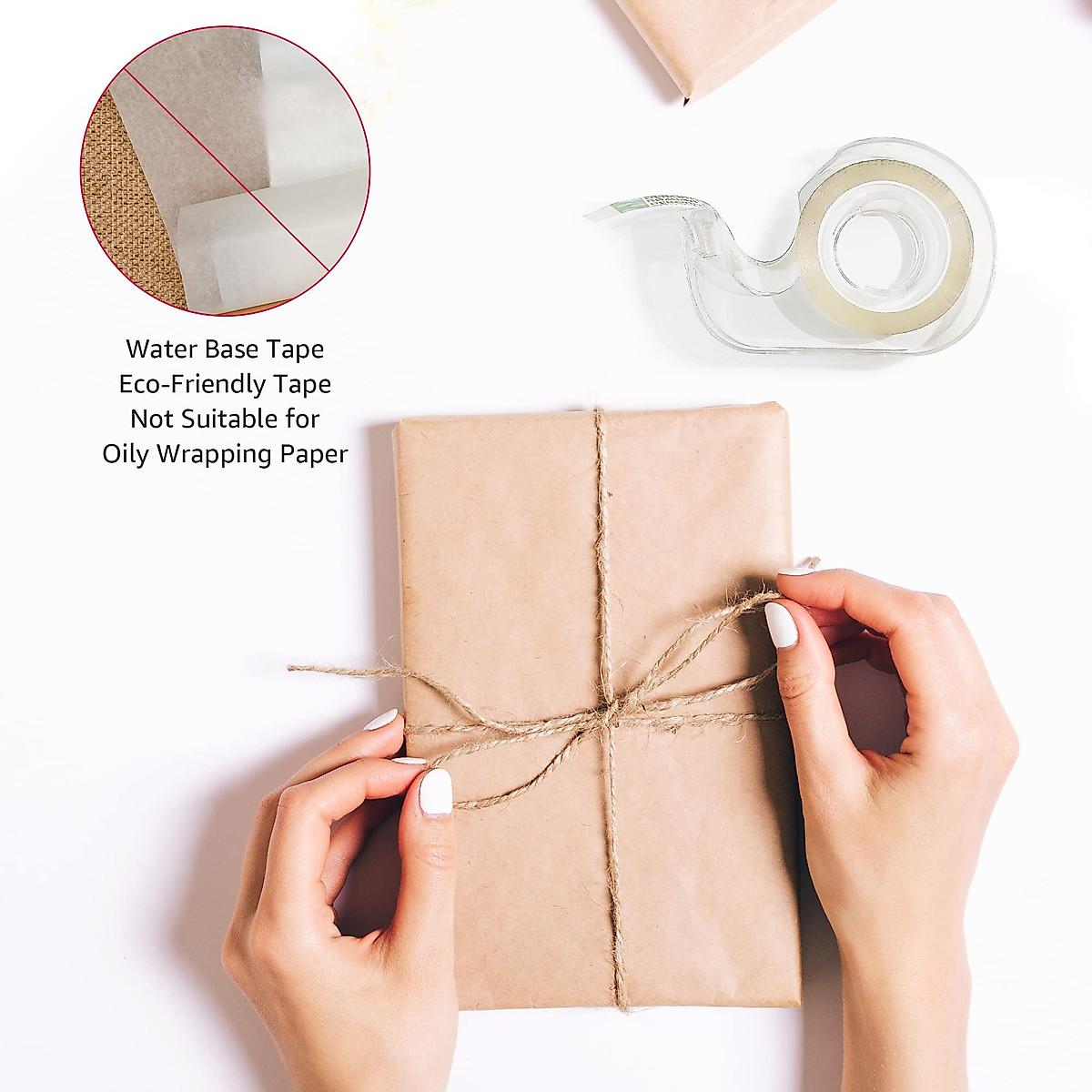 Amazon Basics Double Sided Tape with Dispenser, Narrow Width, 1/2 x 252 inches, 3-Pack