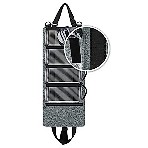 Annmore Display Shelves for Tonies Figures Carrying Case for LOL Surprise Dolls Storage Bag for Barbie, Gray