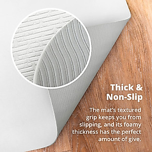 Greater Goods Professional Yoga Mat - Exercise Mat for Fitness, Balance, and Stability, Carrying Strap Included, Pebble Gray